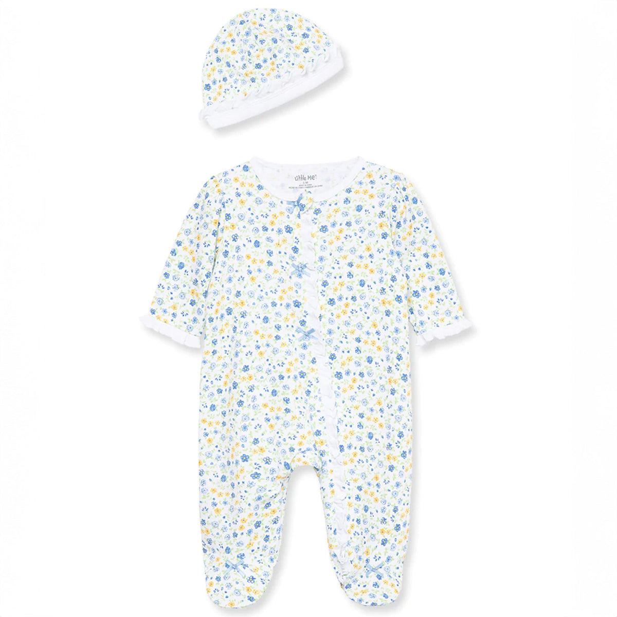 Little Me | Footed One-Piece | Dainty Blossoms – Johnson and Co ...